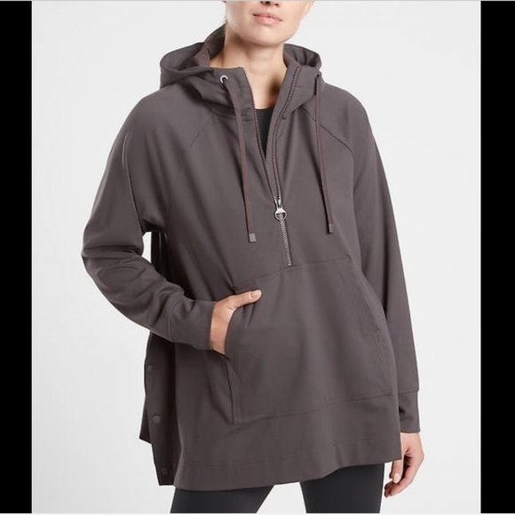 Athleta | Tops | Athleta Shale Gray Glacier Handkerchief Poncho | Poshmark